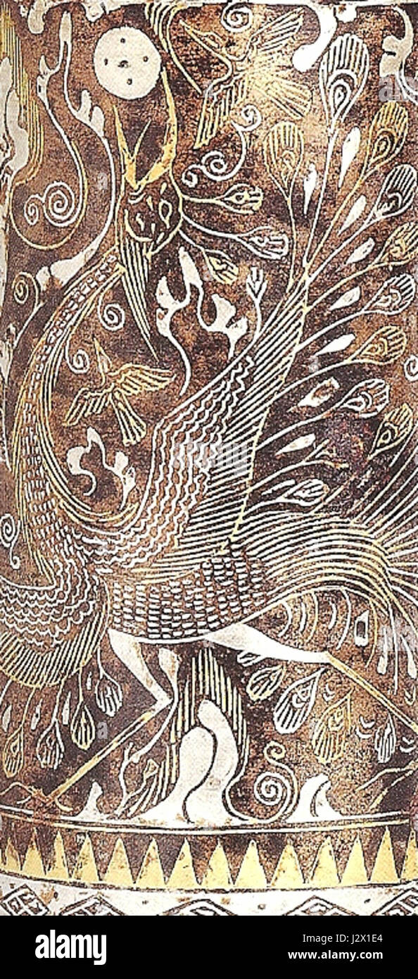 Bronze inlaid with silver, Western Han Stock Photo - Alamy