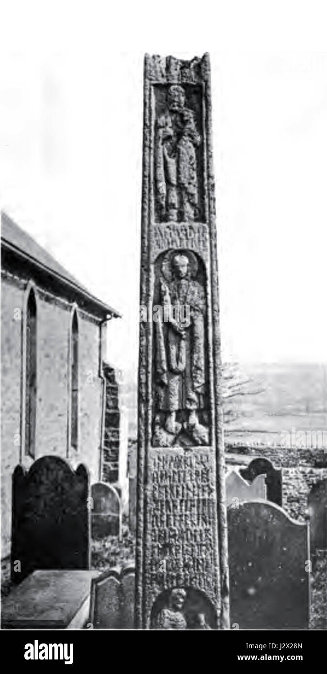 Bewcastle Cross, West Face, John the Baptist, Figure of Christ, and ...