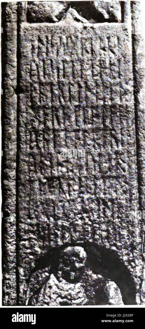 Bewcastle Cross, West Face, Runes Stock Photo - Alamy