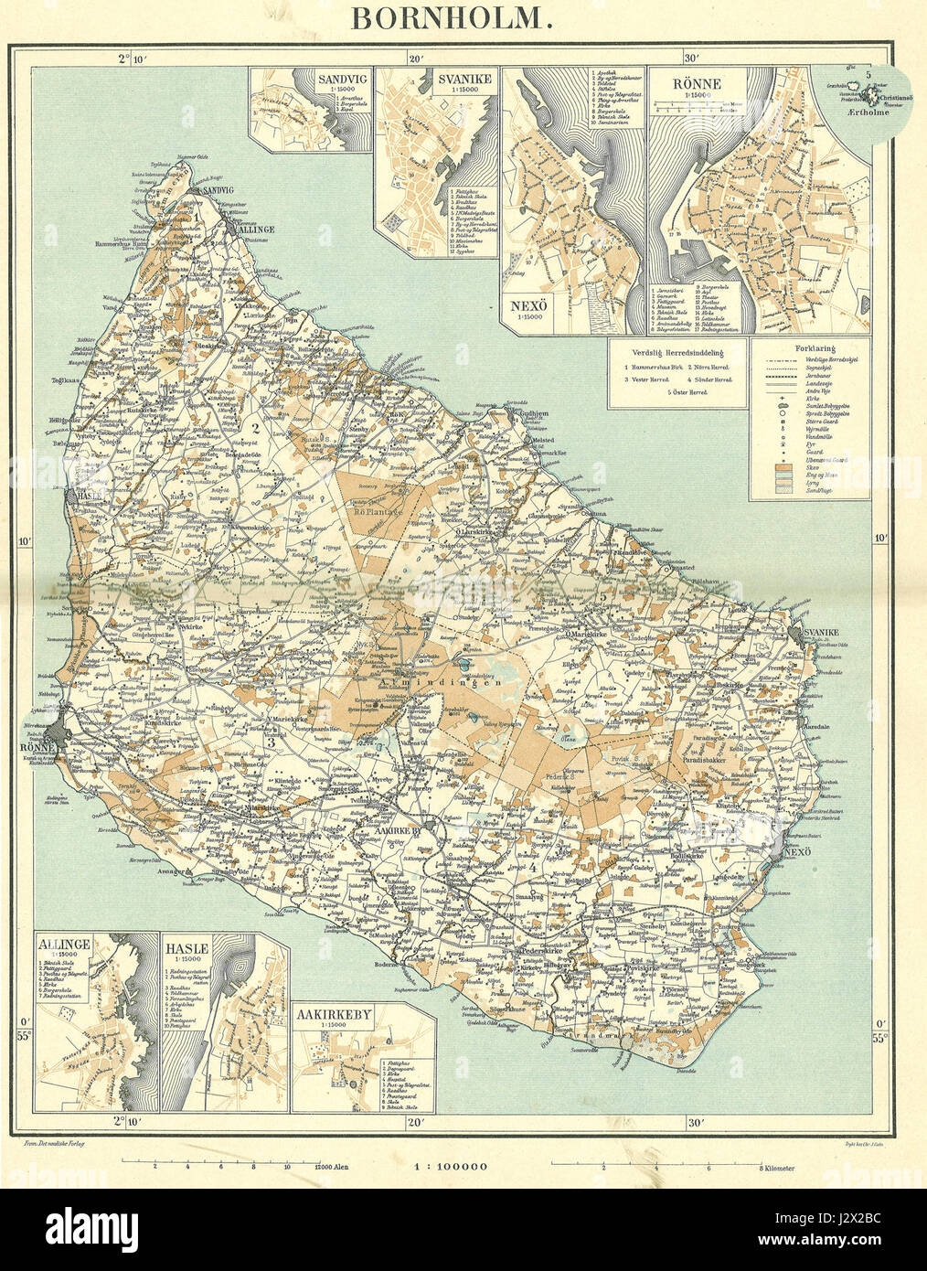 Map bornholm hi-res stock photography and images - Alamy