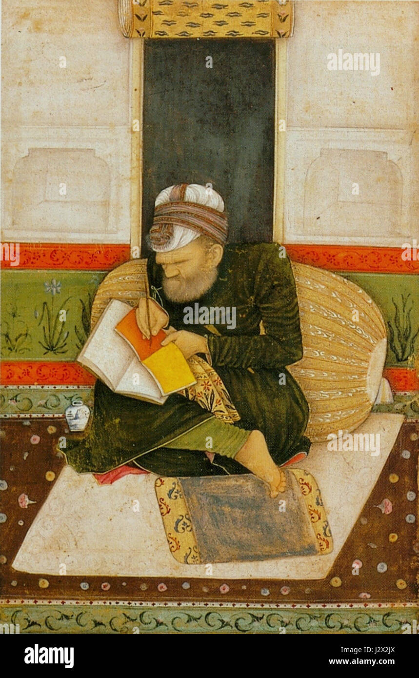 *A Scribe* by Bichitr, painted around 1625, showcases an exquisite ...