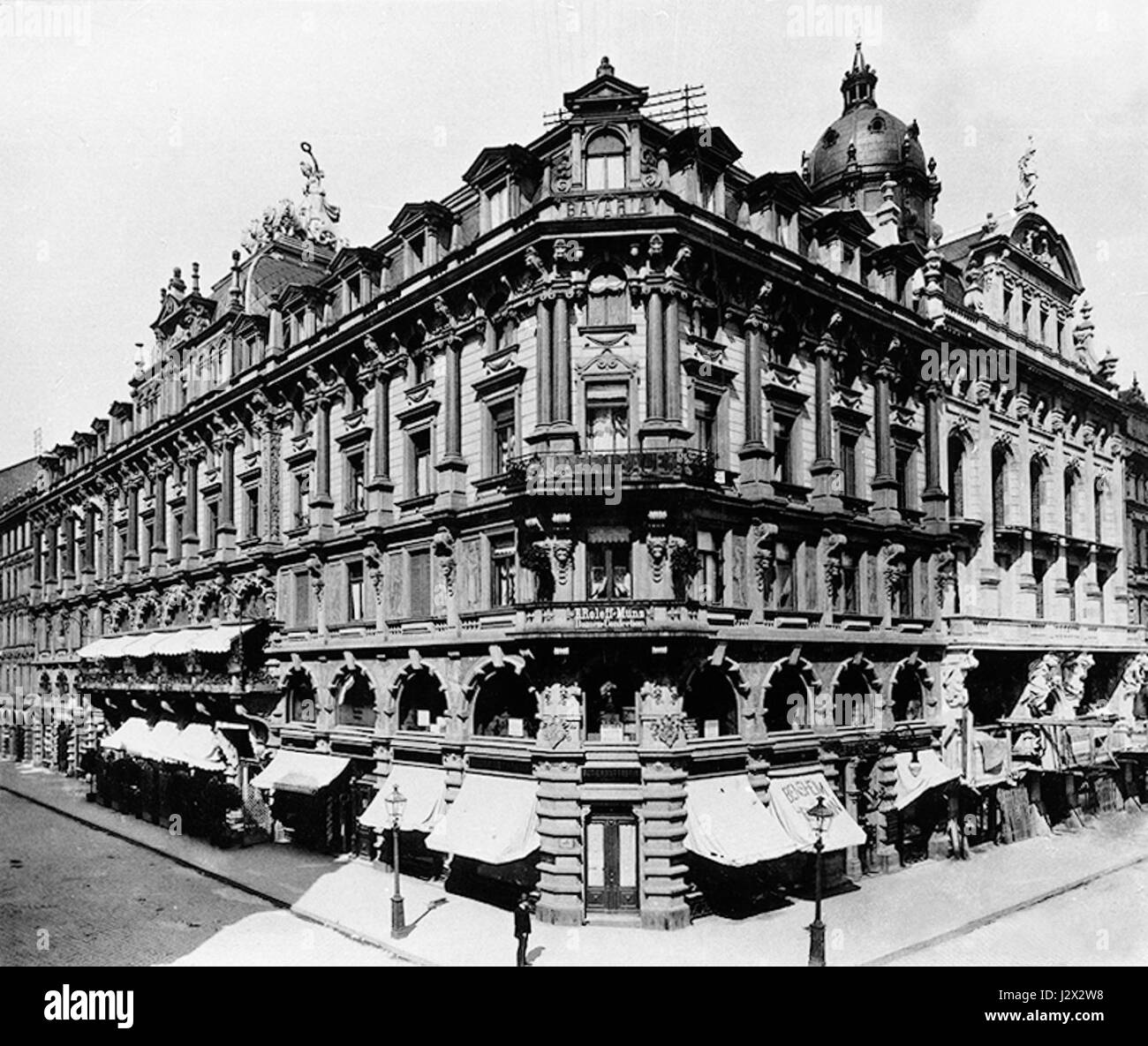 A historical depiction of Bavaria in Frankfurt from the year 1891 ...