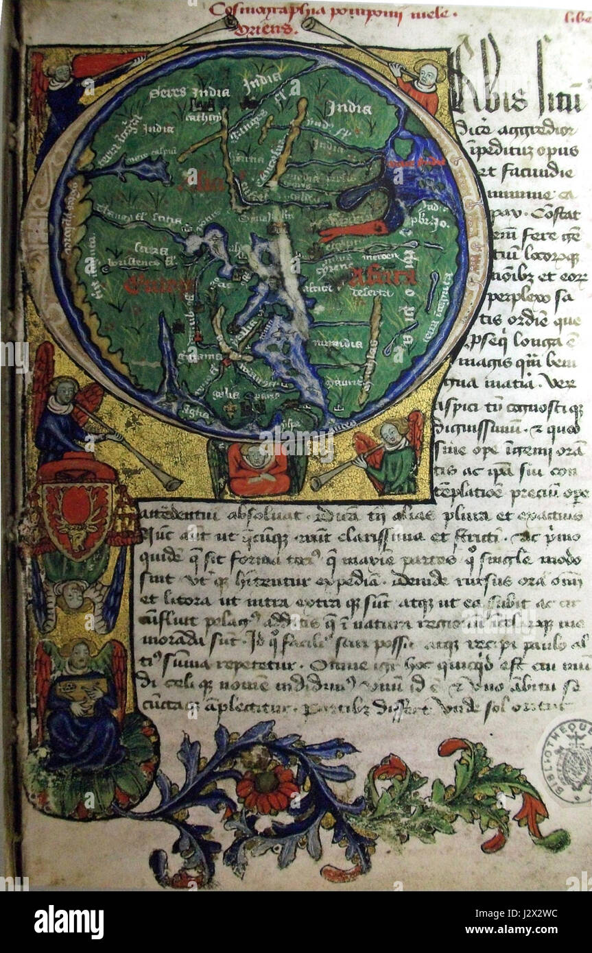 A map of the known world, illustrating the geographical understanding ...