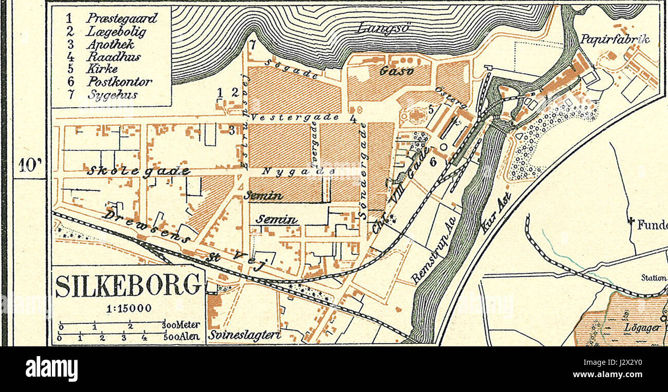Map of silkeborg hi-res stock photography and images - Alamy