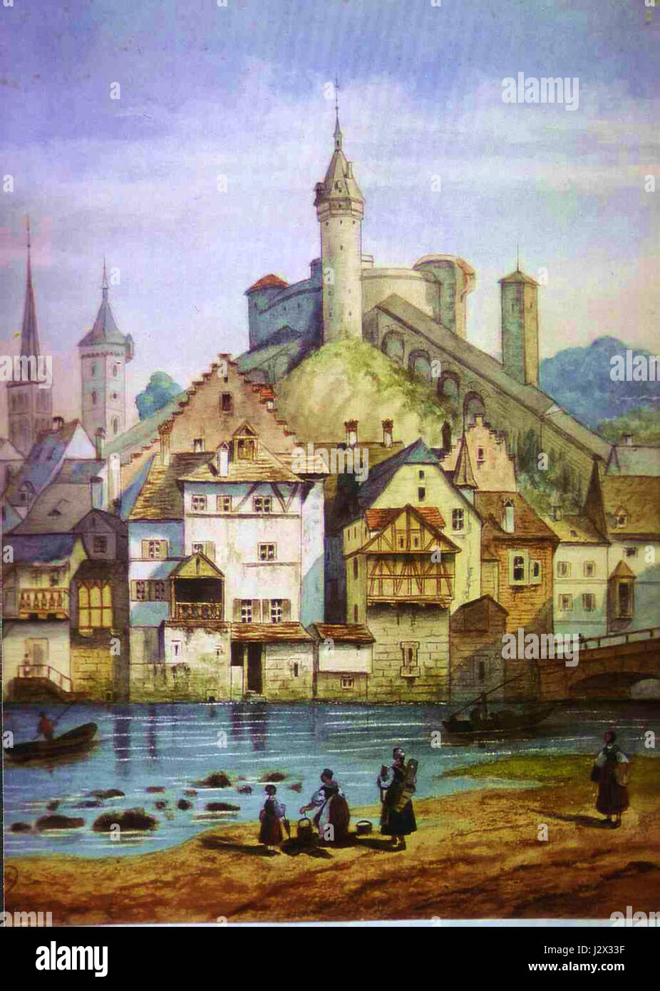 Aquarell gemalt von August Menken-1875 Stock Photo - Alamy