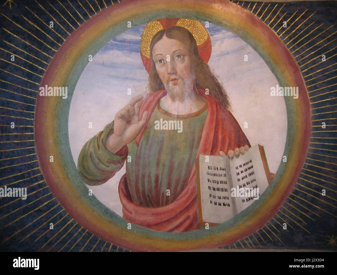 The fresco 'Cristo in Gloria Benedicente' in the Cappella Tiranni in ...