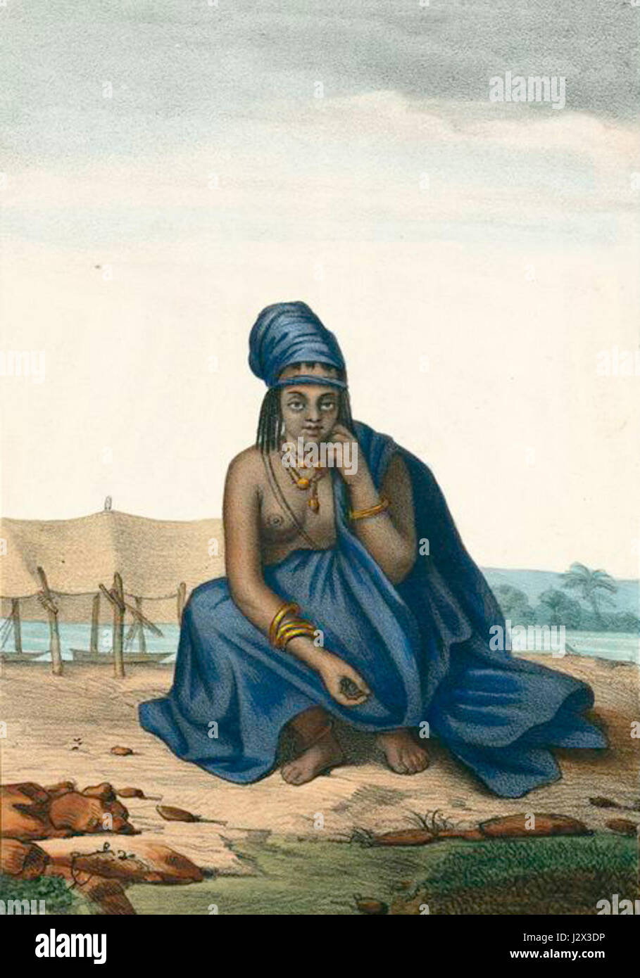 This portrait of a Peule woman, captured by Boilat, reflects the ...