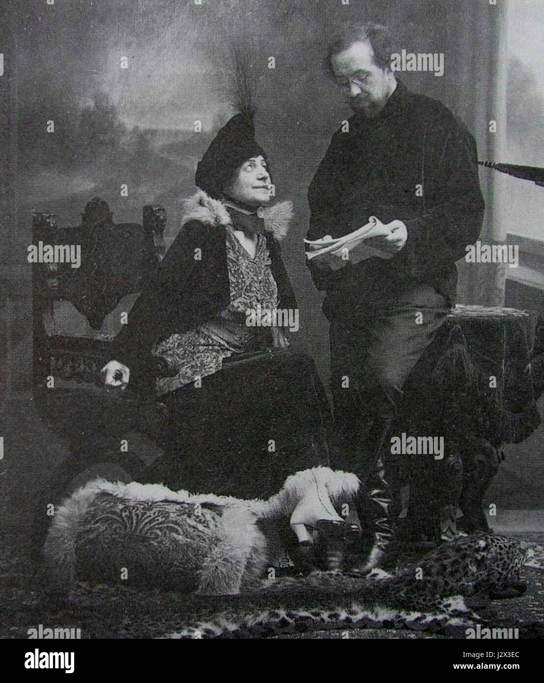 The 1915 photograph by Karl Bulla captures Arzybashev & Yavorskaia ...