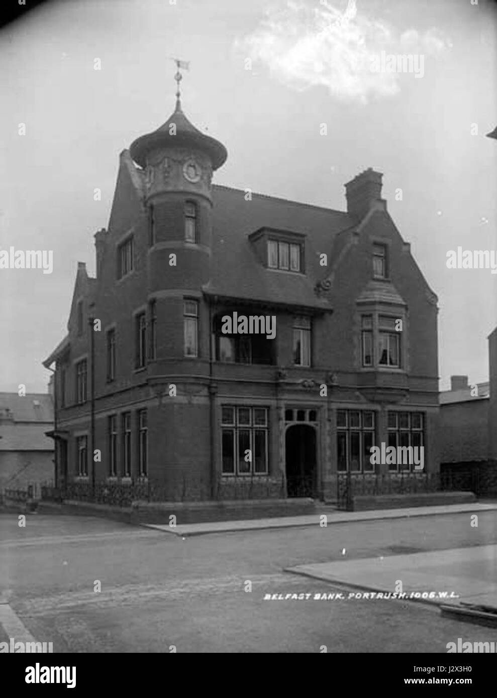 This image likely depicts the Belfast Bank in Portrush, Northern ...