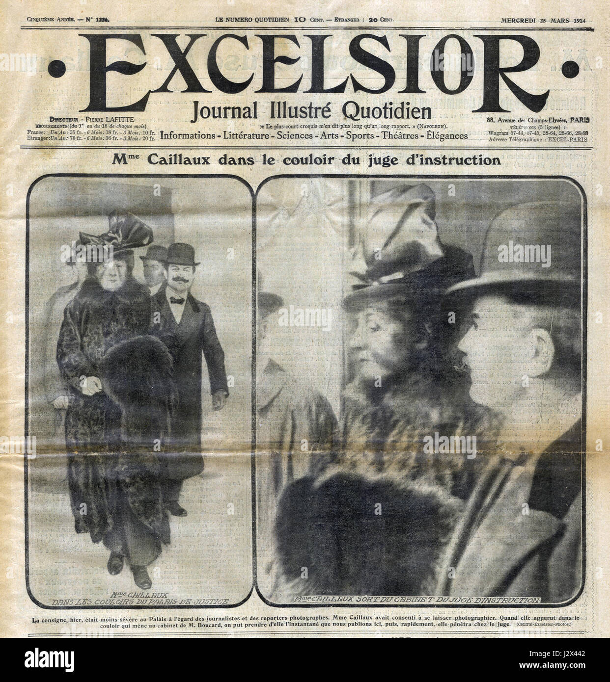 The 'Caillaux Excelsior 11' refers to a historical reference, possibly ...