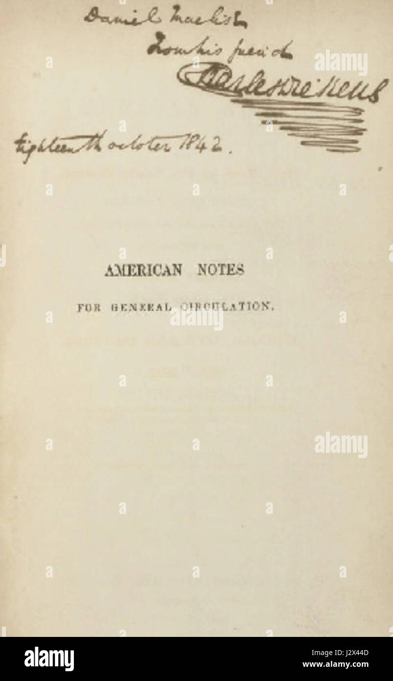 The title page of *American Notes* features the introduction to the ...
