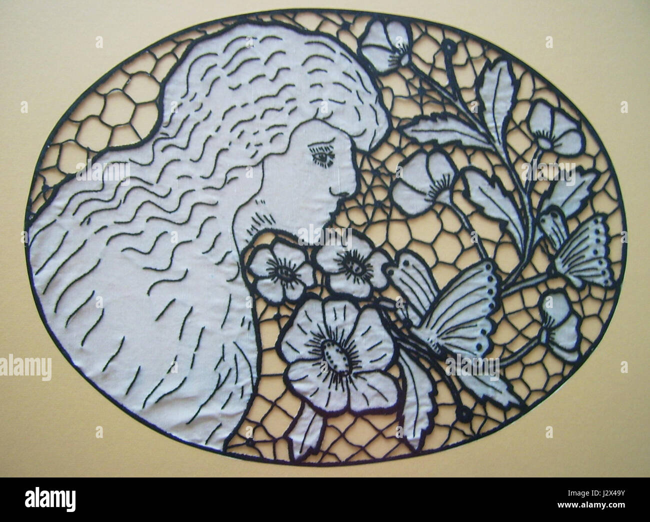 Ajour-Stickerei refers to a type of embroidery characterized by open ...