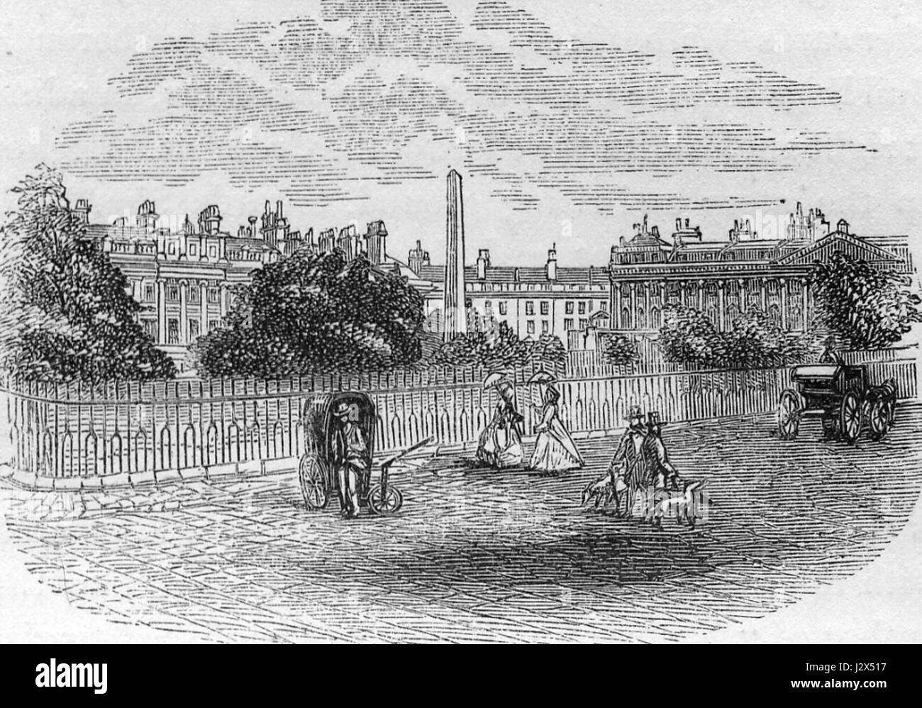 Queen Square in Bath, England, is a significant Georgian square known ...