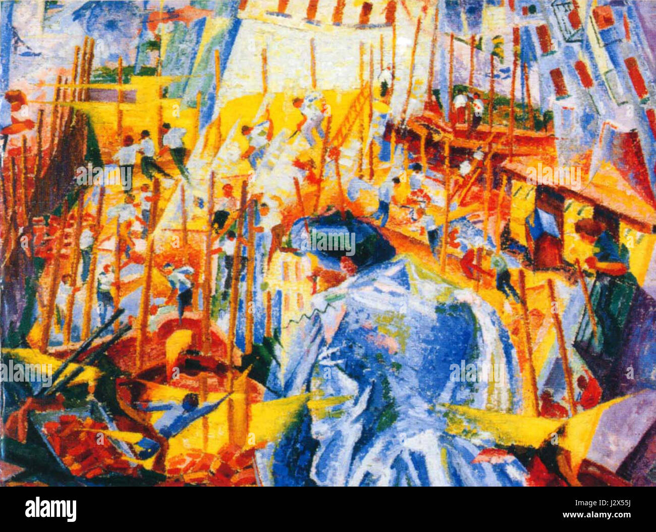 The detail of Umberto Boccioni's painting 'The Noise of the Street ...