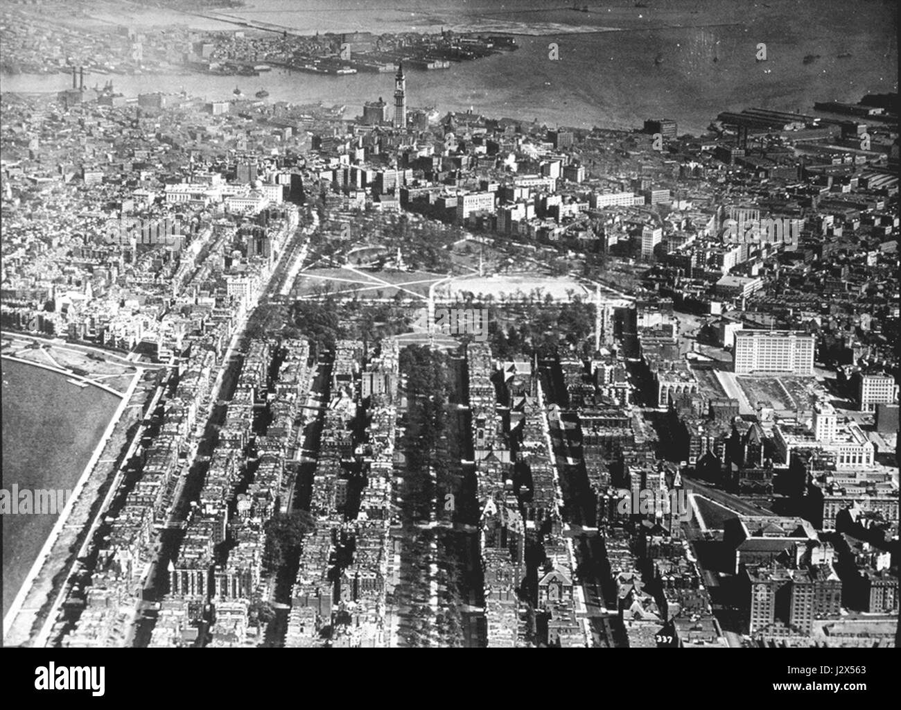 Boston city skyline captured from hi-res stock photography and images ...