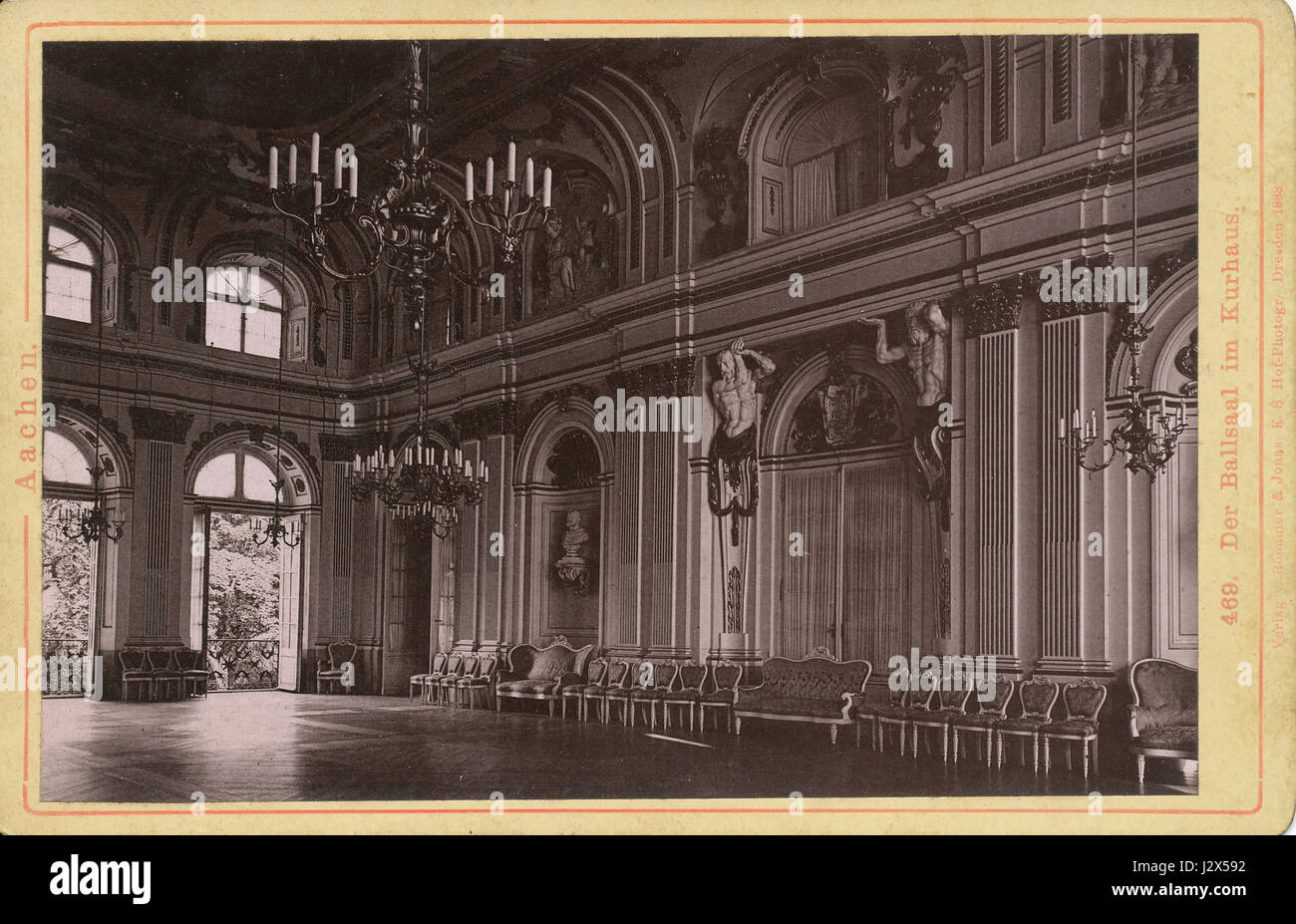 The Ballsaal (ballroom) of the Altes Kurhaus (Old Spa House) in Aachen ...