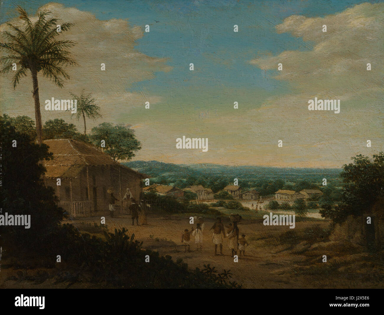 The 'Braziliaans dorp' refers to a depiction of a Brazilian village in ...