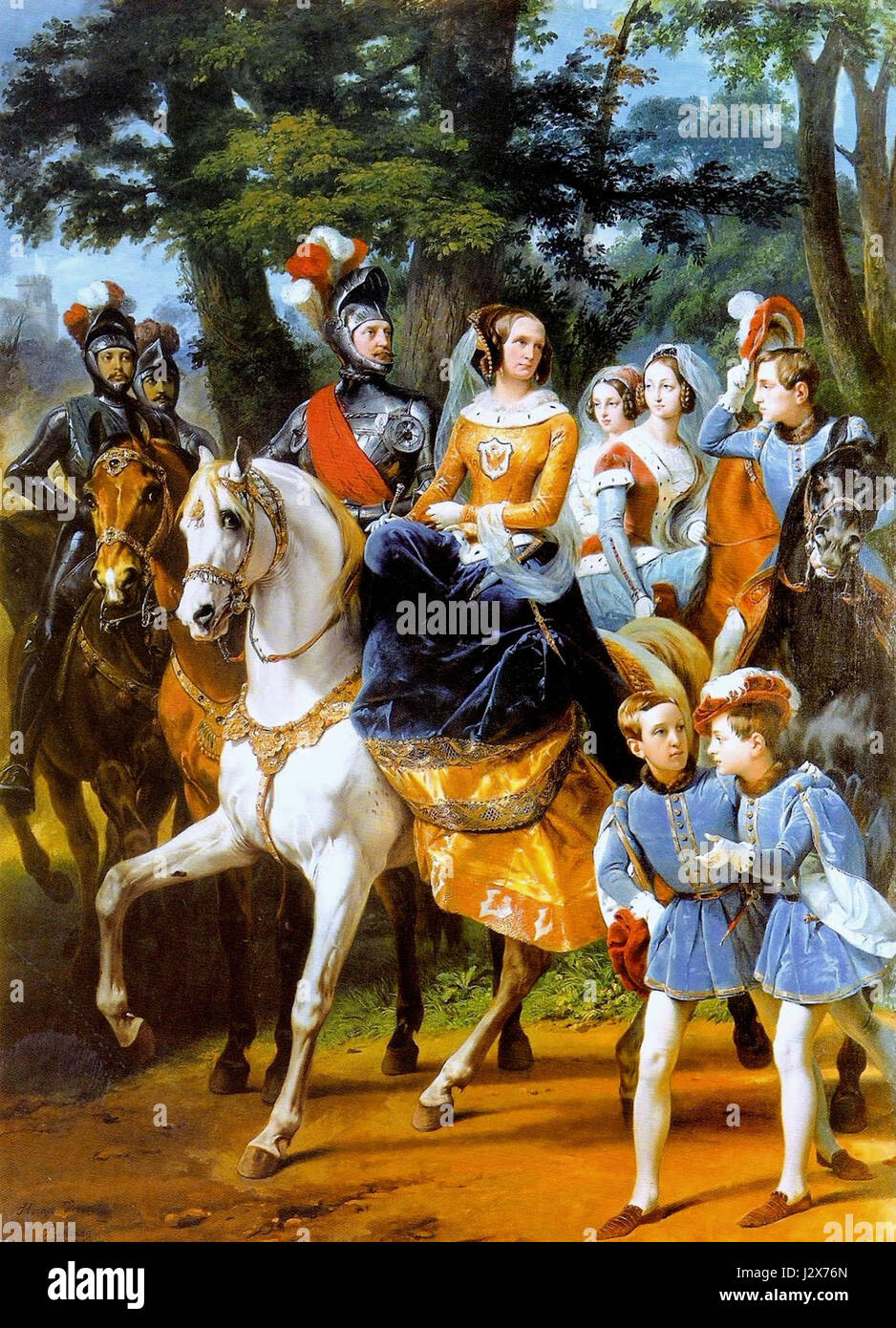 'Carousel of Tsarskoe Selo' is a painting by H. Vernet from 1842. The ...