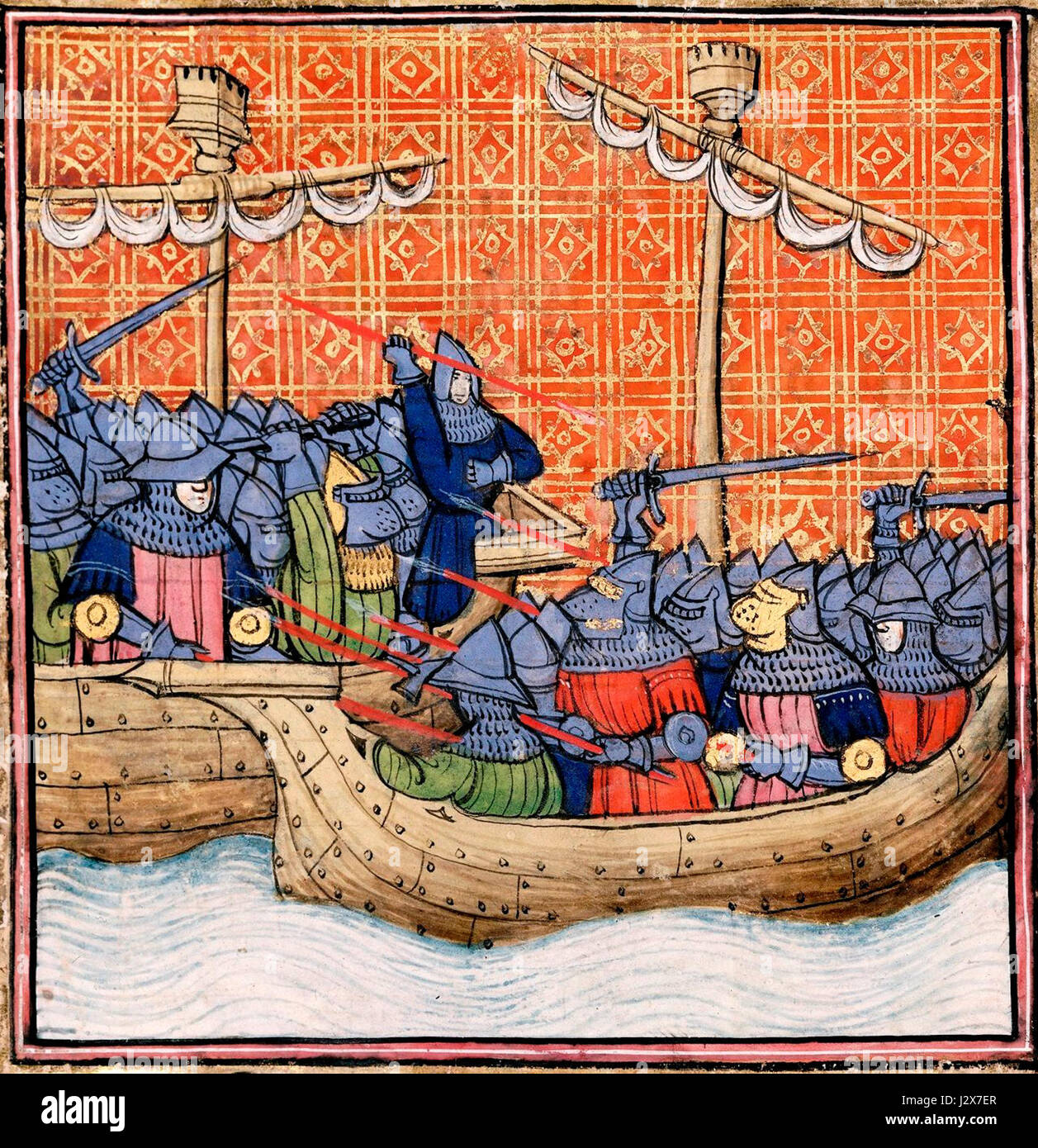 The naval battle near La Rochelle, occurring in the 14th century, was a ...