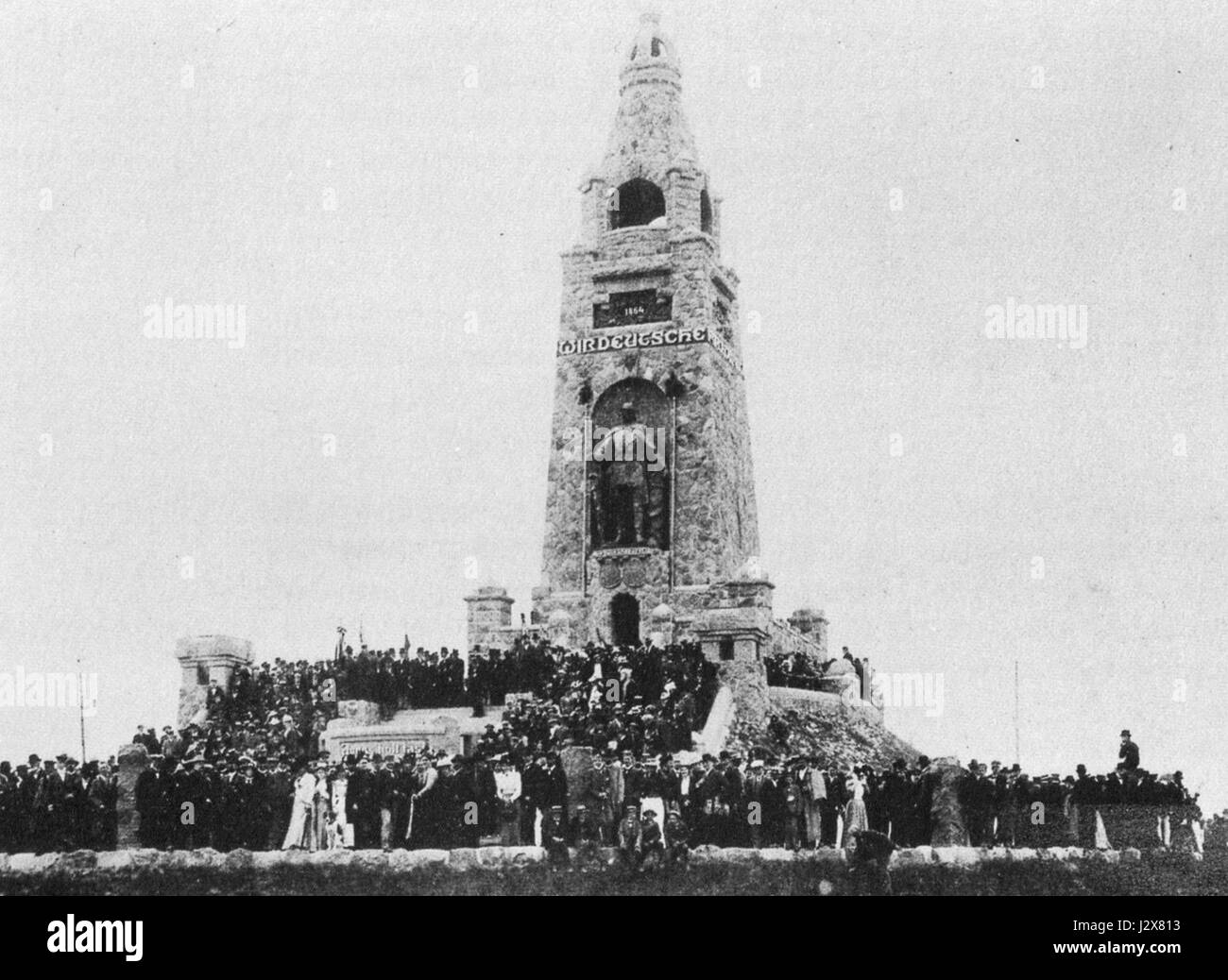 The Bismarck-Monument, erected in 1901, honors the German statesman ...