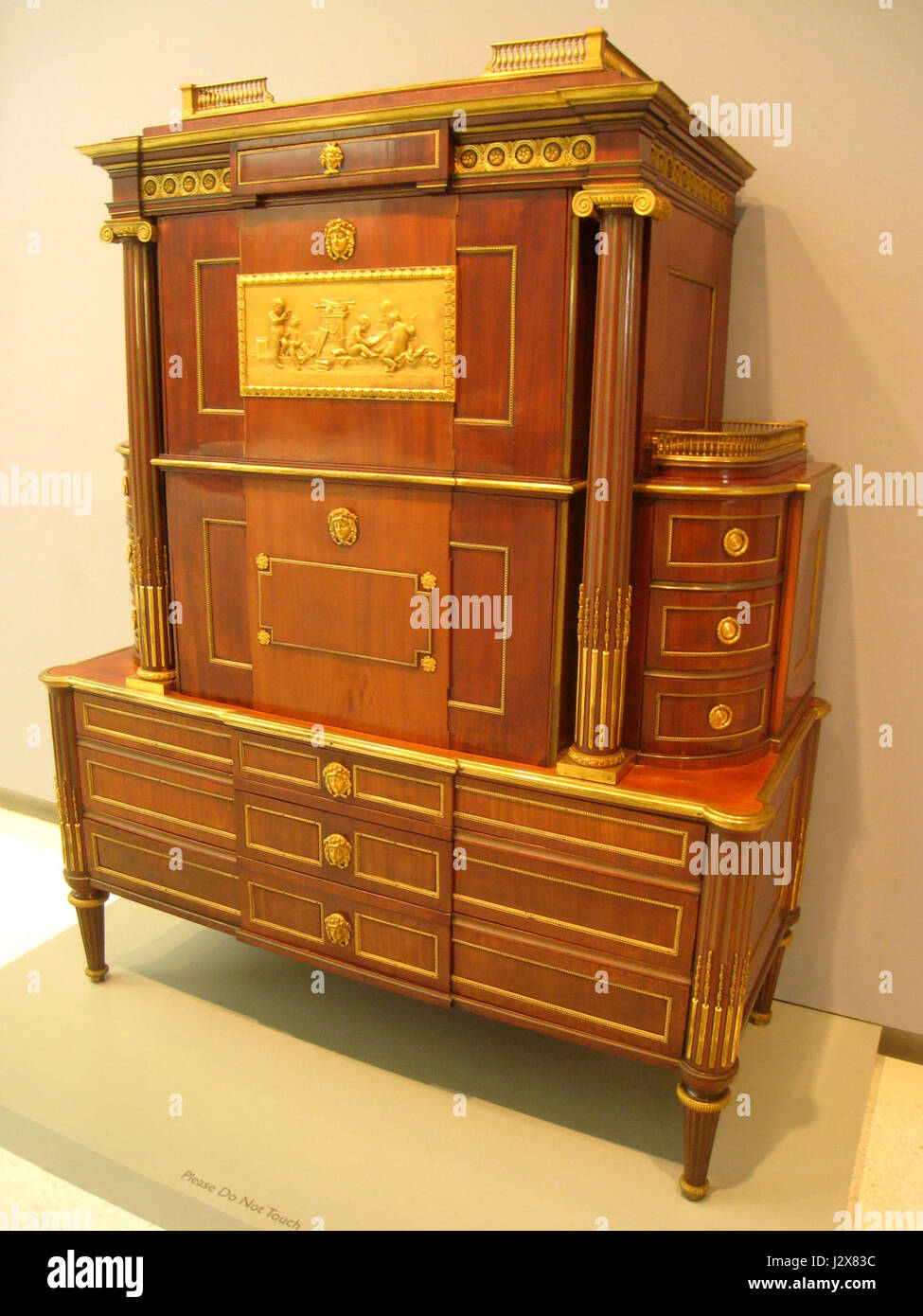 This cabinet by David Roentgen, crafted between 1780 and 1790 ...