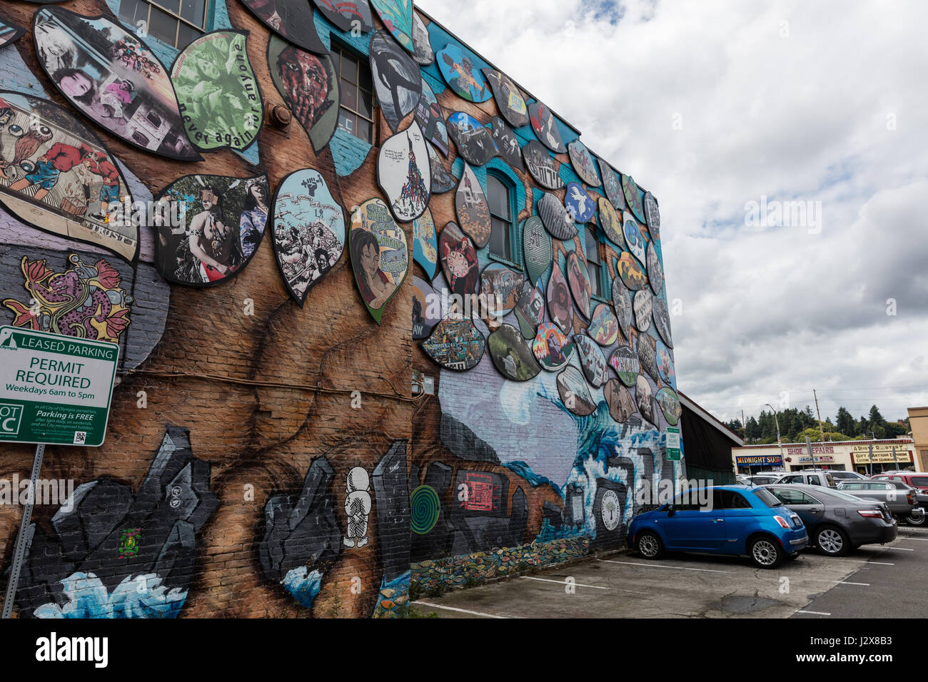 Street art in Olympia, Washington Stock Photo - Alamy