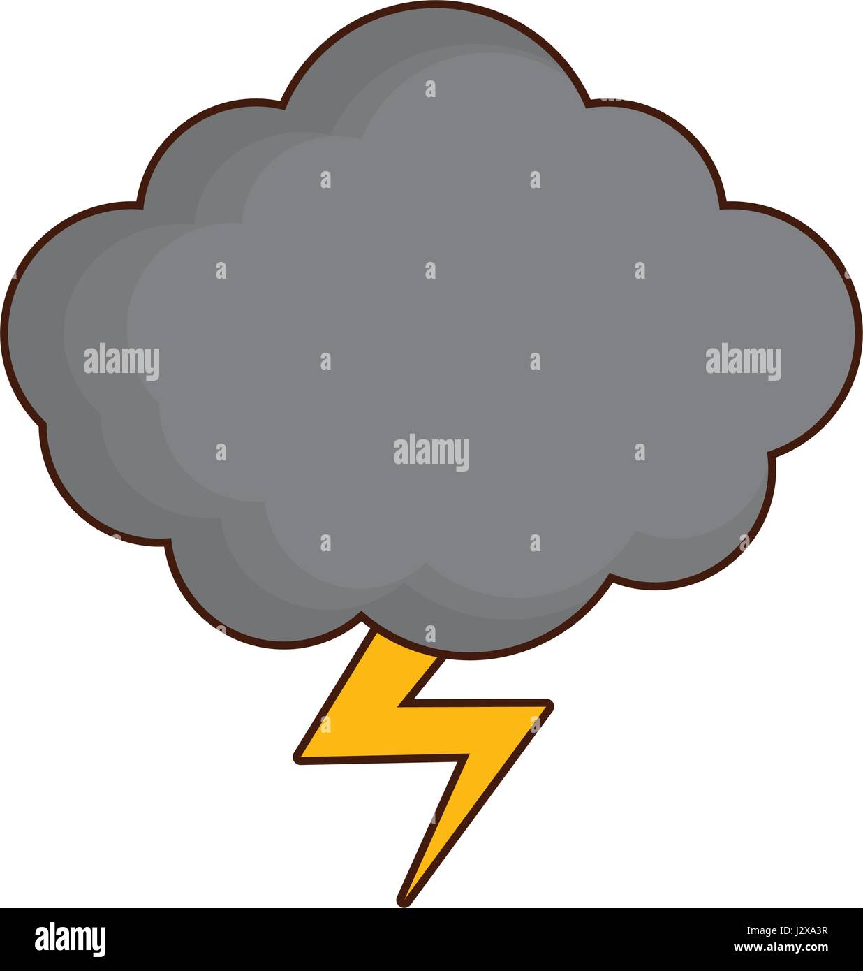 cloud and thunder icon Stock Vector Image & Art - Alamy
