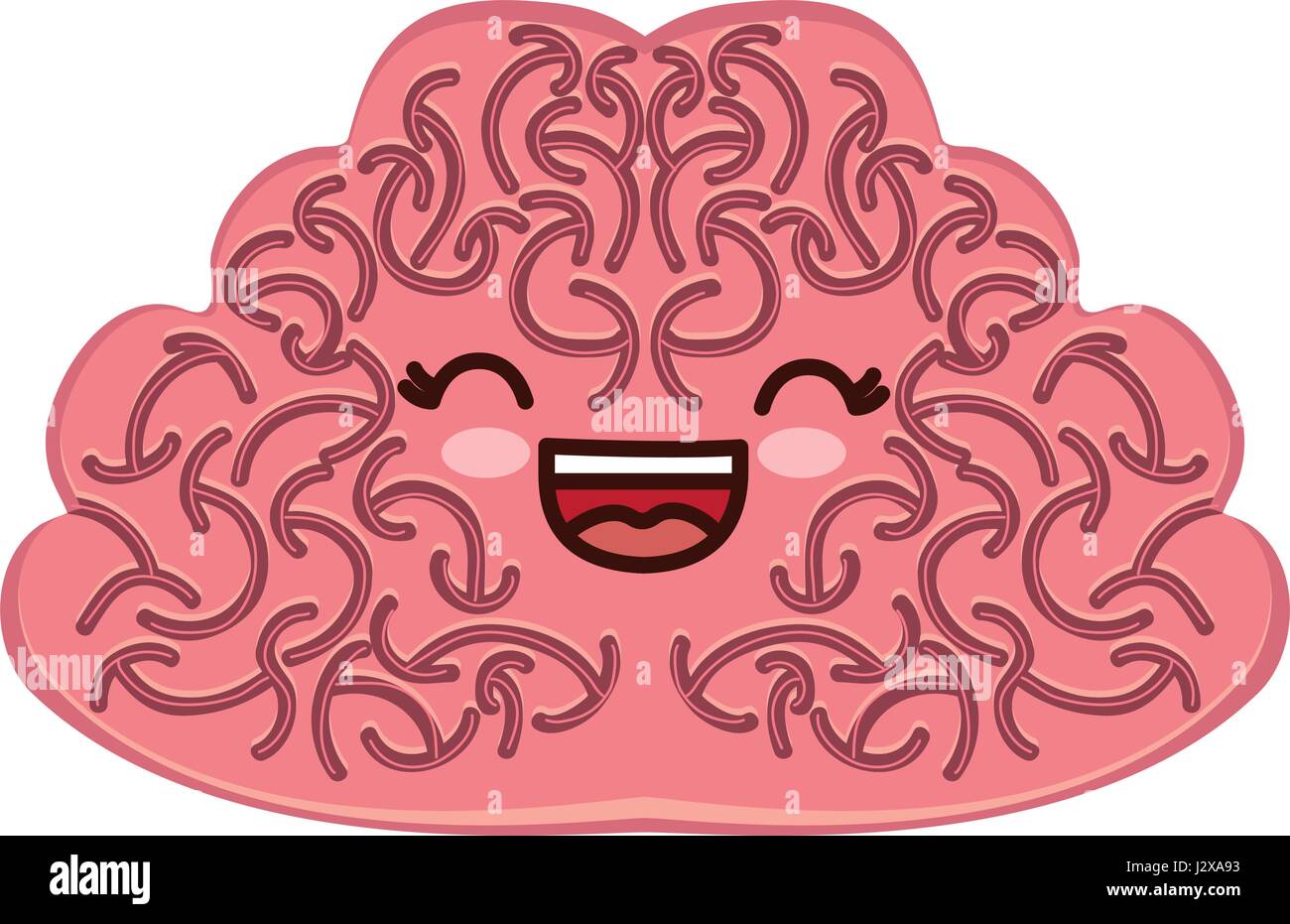 kawaii brain icon Stock Vector Image & Art - Alamy