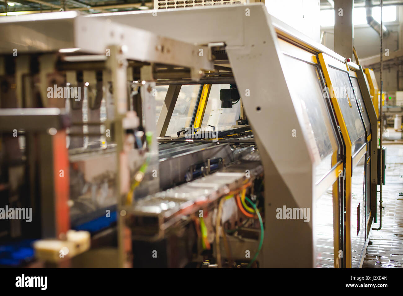 Beer production line. Equipment for the staged production and bottling ...