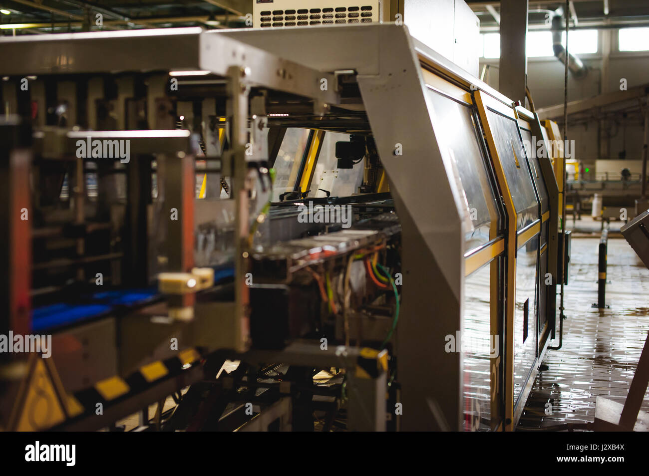 Beer production line. Equipment for the staged production and bottling ...