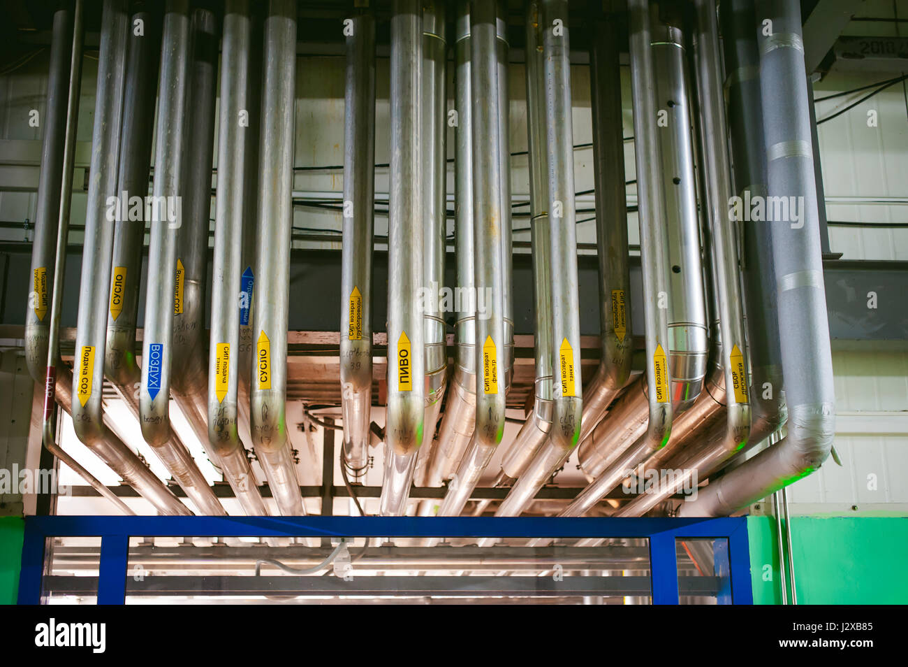 Building water industrial interior pipes hi-res stock photography and ...
