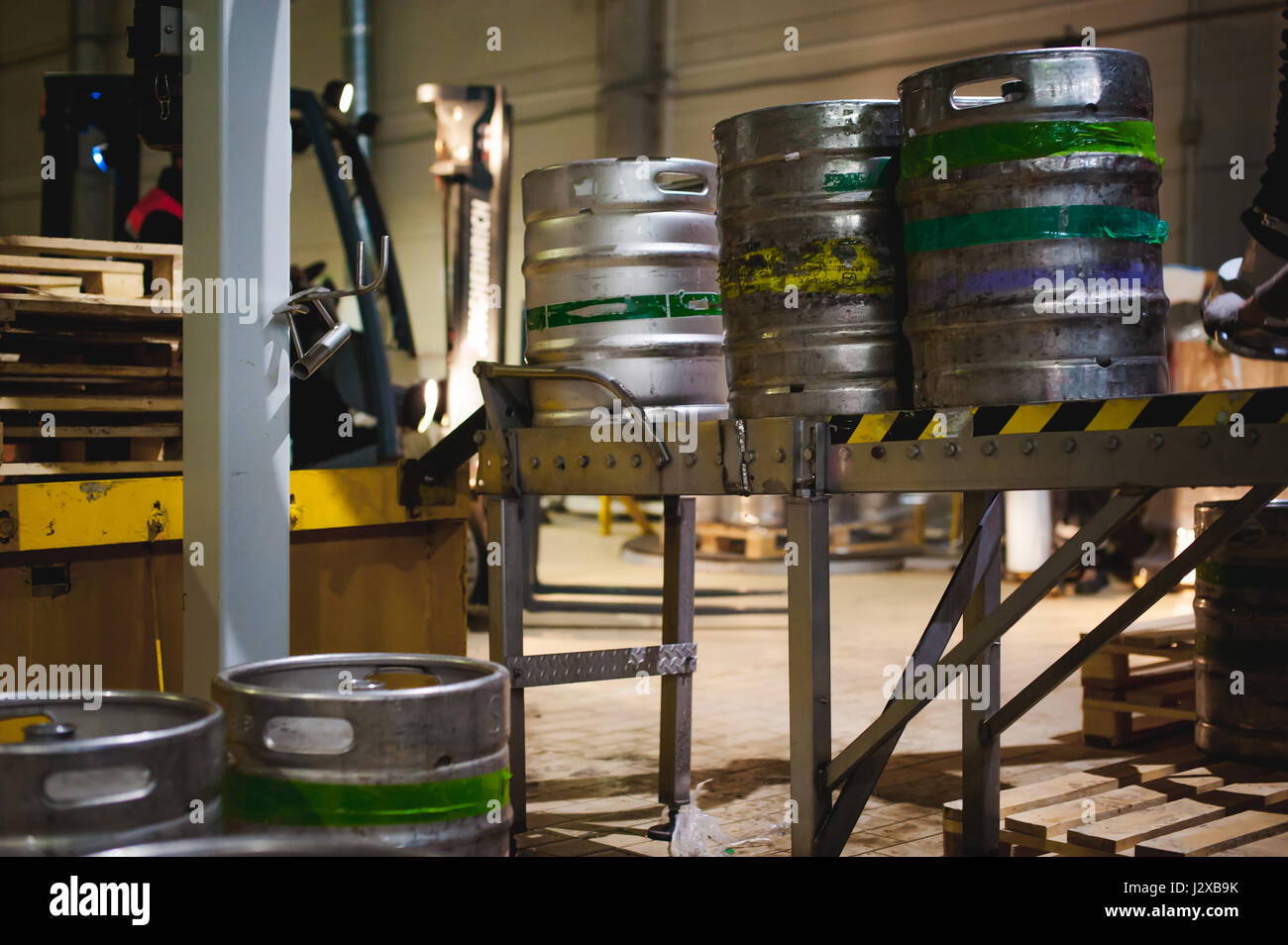Process of transfer of aluminum kegs from filling line to pallet ...
