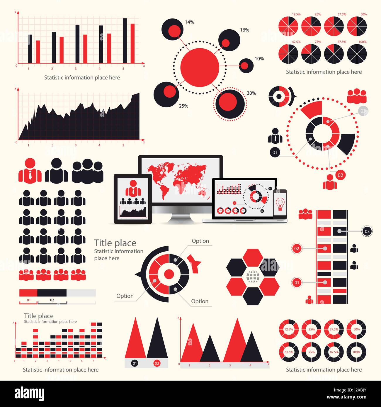 Big set of infographics elements. EPS10. Vector Stock Vector Image ...