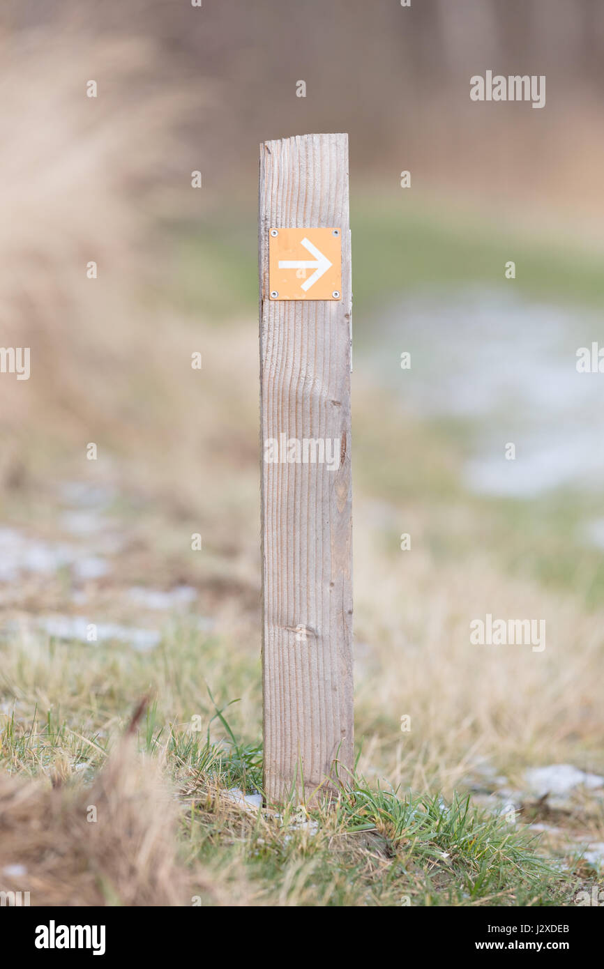 Public footpath sign, route through dutch nature Stock Photo - Alamy