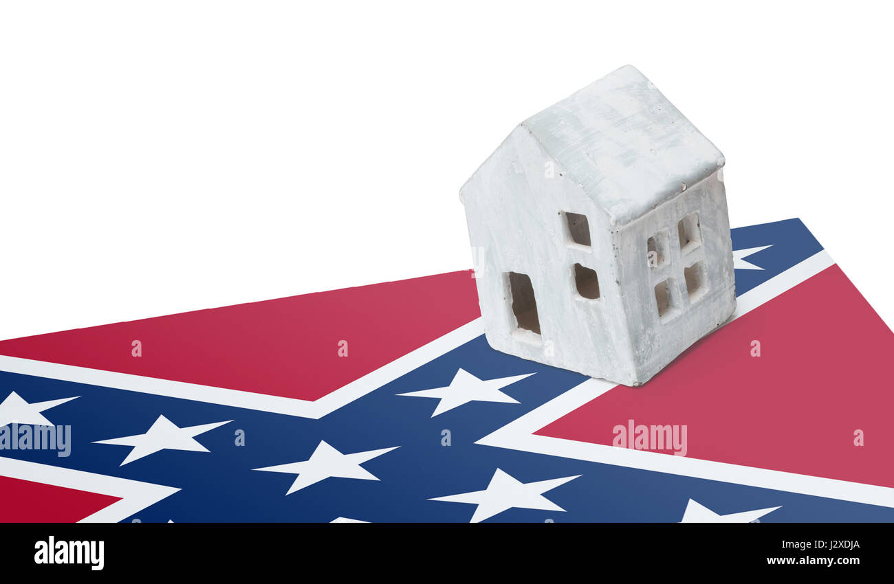 Small house on a flag - Confederate flag Stock Photo - Alamy