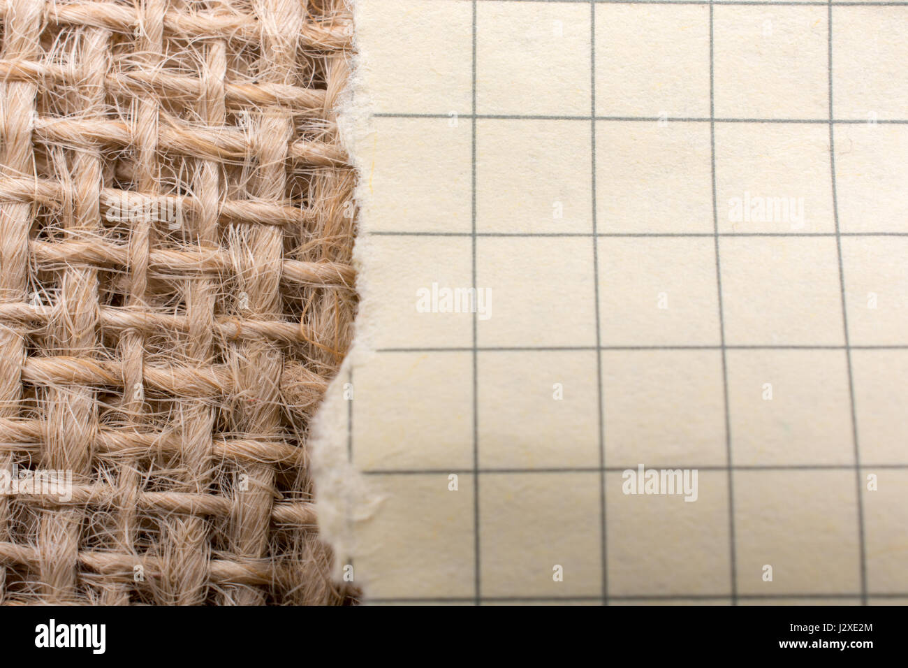 Piece of torn paper placed on a linen canvas Stock Photo - Alamy