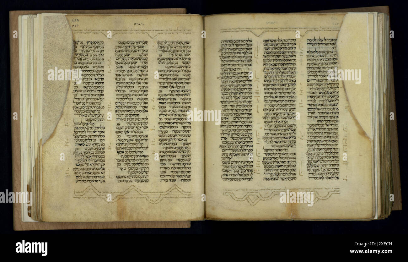 A Bible manuscript dating back to 1300, representing an important ...