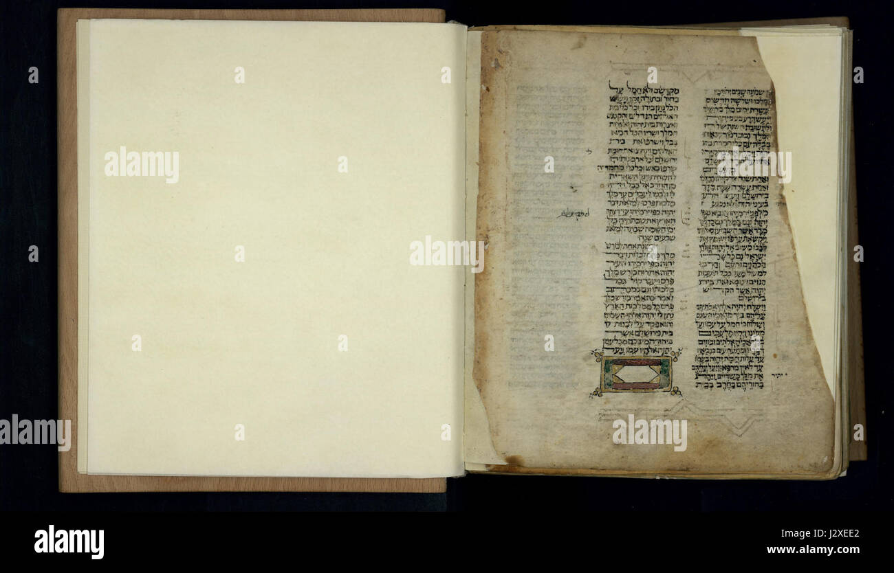 An image of a Bible manuscript dating from the year 1300, identified as ...