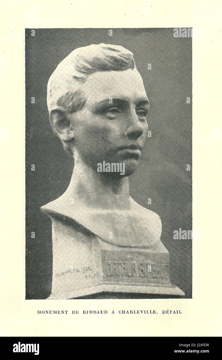 This bust represents the famous French poet Arthur Rimbaud, created in ...