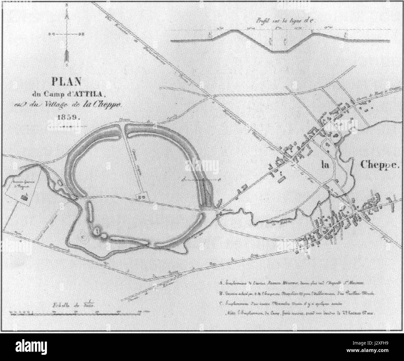 The Camp d'Attila la Cheppe par Barbat depicts a historical scene ...