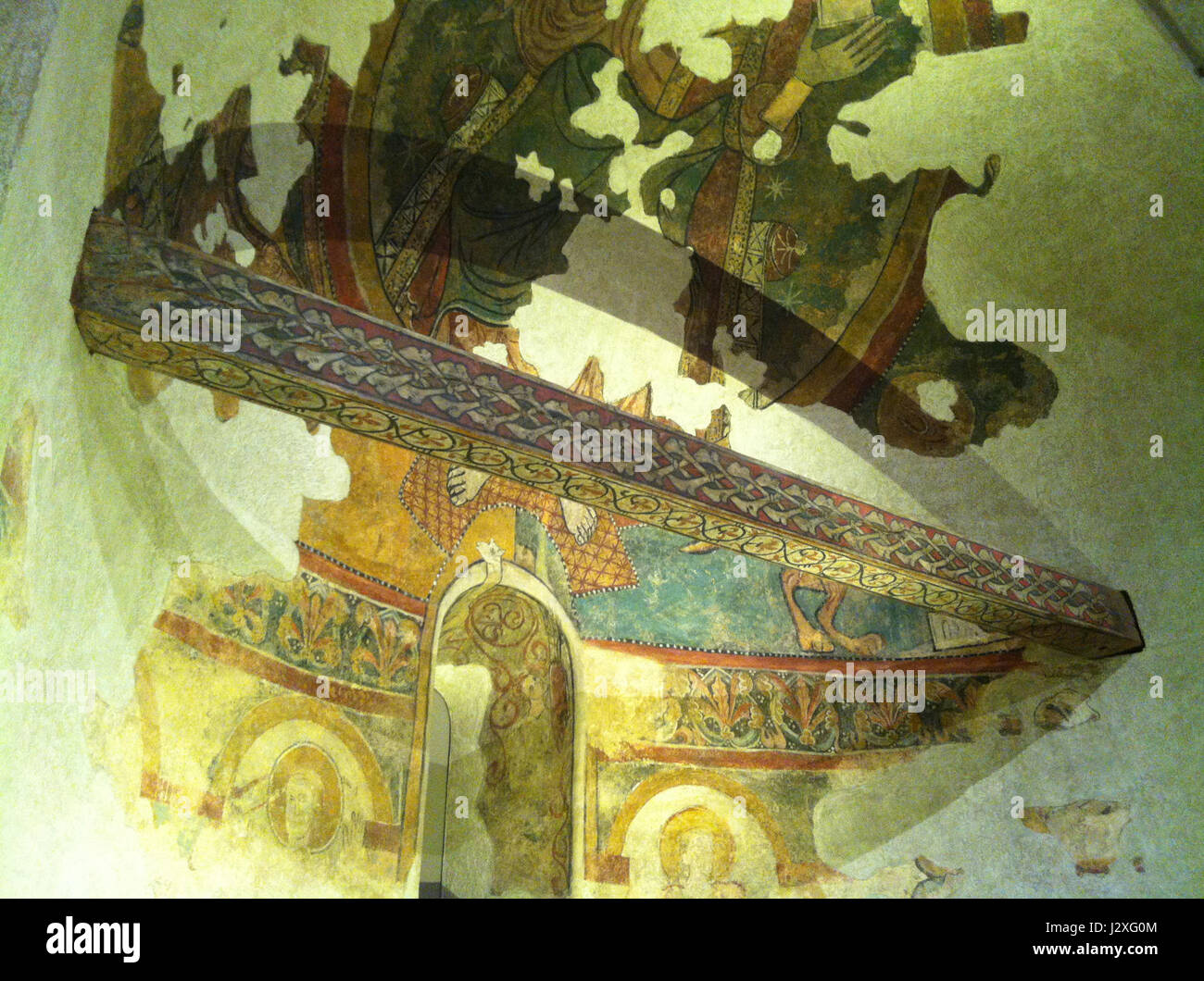 This image highlights the apse and beam of Toses, an architectural ...