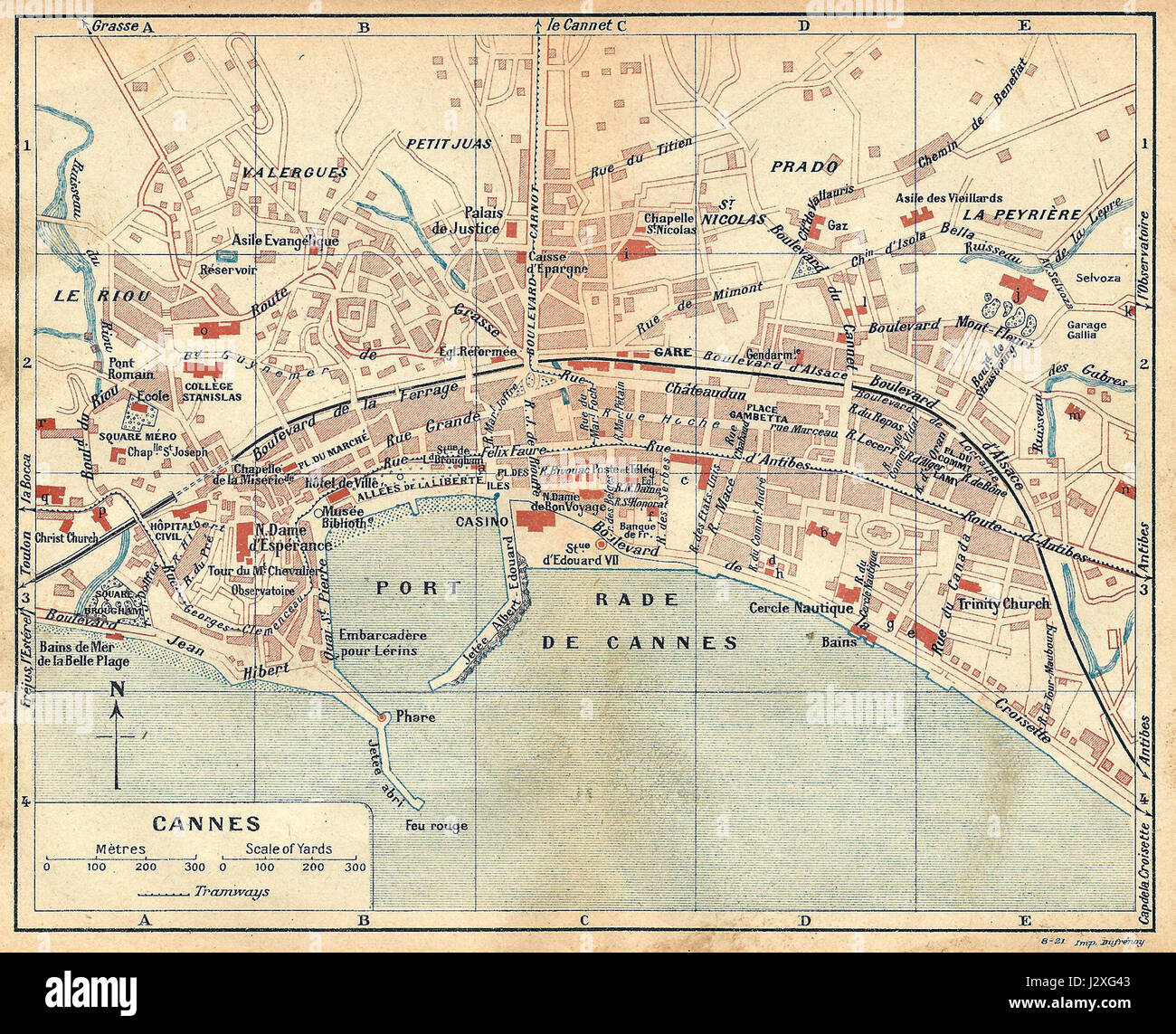 Cannes map hi-res stock photography and images - Alamy