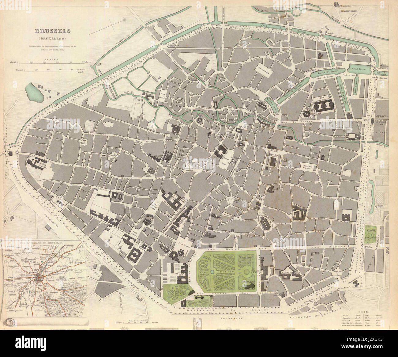 Brussels map vintage hi-res stock photography and images - Alamy