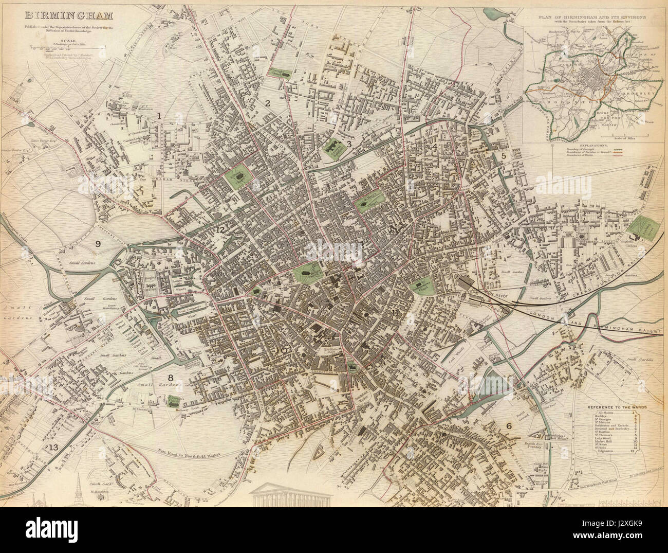 Birmingham map hi-res stock photography and images - Alamy