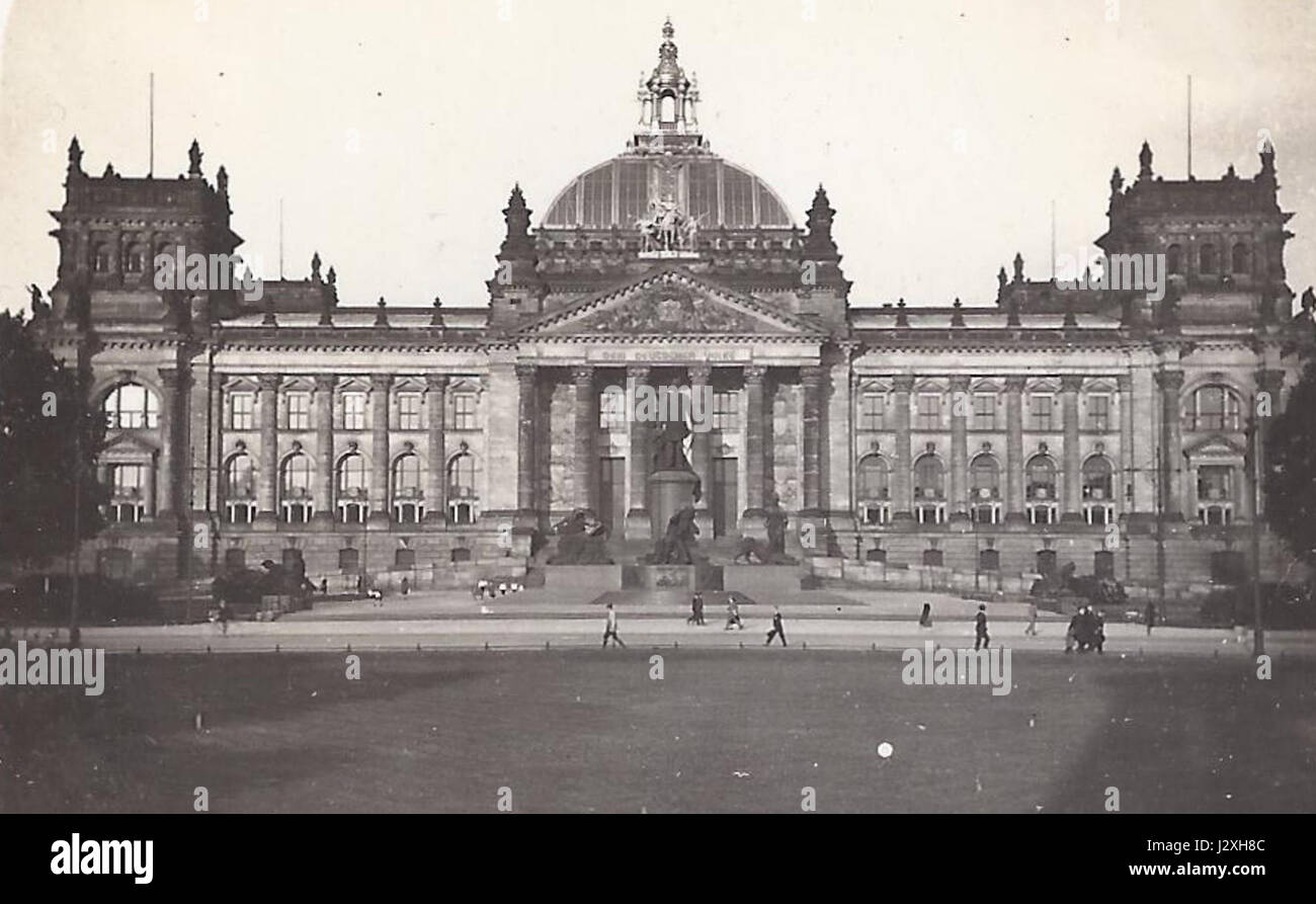 The Reichstag building in Berlin, photographed in 1929, was the seat of ...