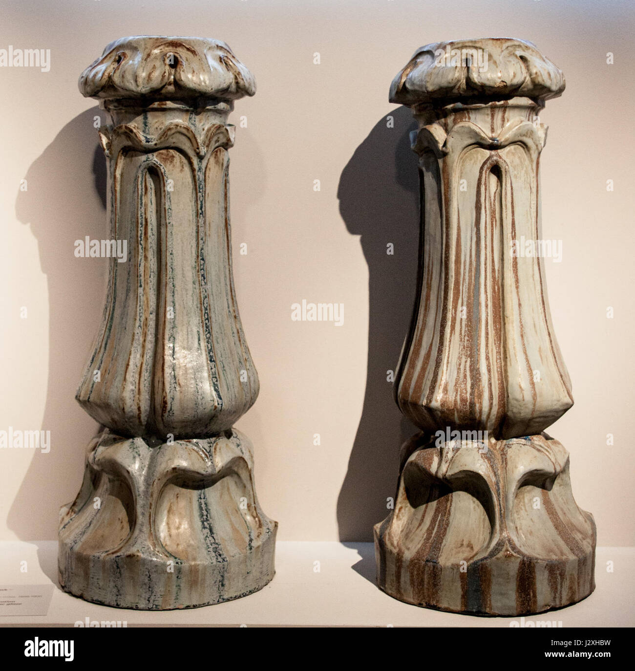 The artwork 'Columnar Elements' by Bigot highlights the structural ...