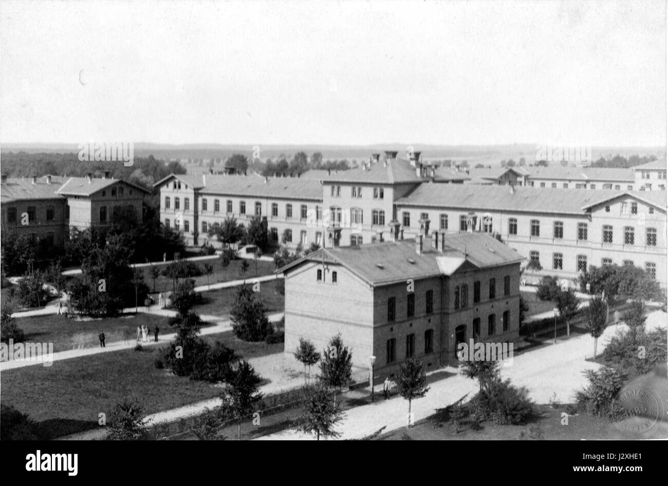 Blick auf Irrenanstalt Dalldorf 1885 Stock Photo - Alamy