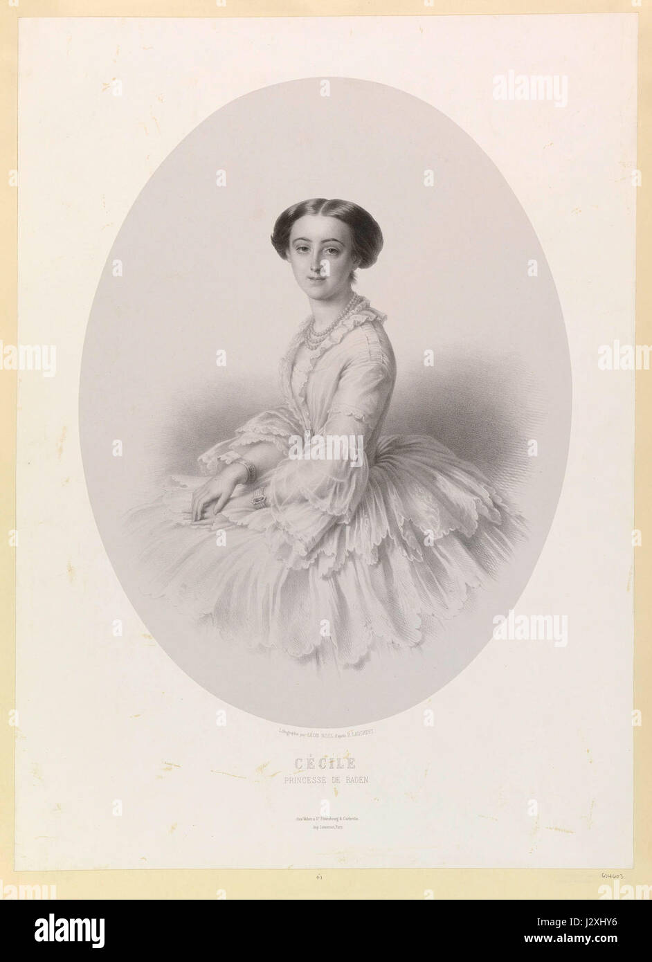 This image depicts Cecile of Baden, a German princess, as captured in a ...