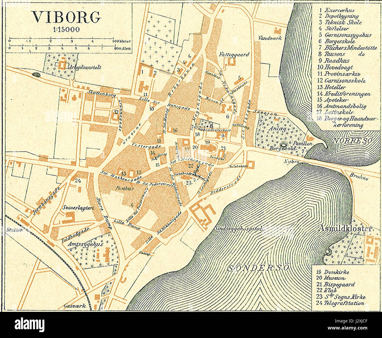 Viborg map hi-res stock photography and images - Alamy