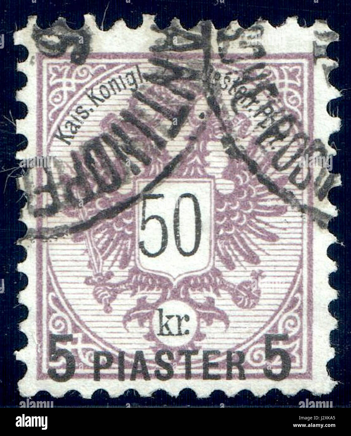 The *Austria Levant* stamp from 1888 (Sc. 19) represents a piece of ...